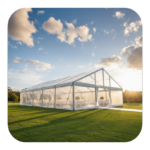 9m x 15m B&W Executive Saddle Back Tent - Royal Tent Botswana